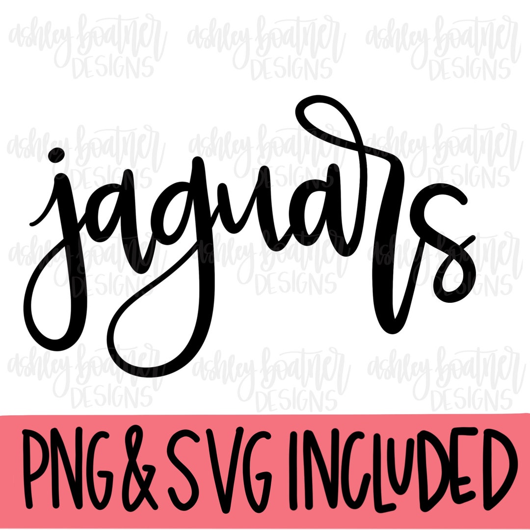 Jaguars Mascot Hand Lettered Design PNG SVG | Football | Mascot SVG ...