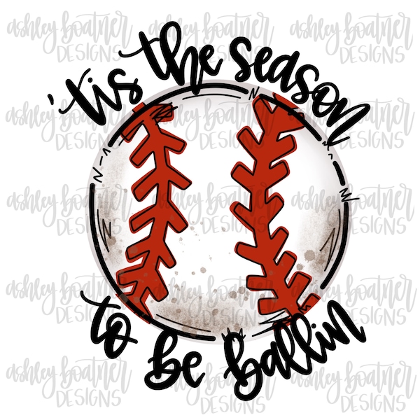 Baseball Tis the Season Png - Etsy