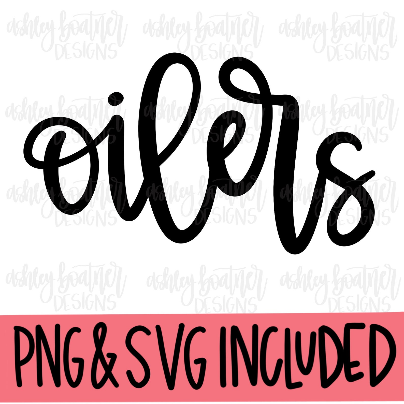 Oilers Mascot Hand Lettered Design Football SVG Mascot SVG | Etsy