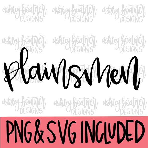 Plainsmen Mascot Hand Lettered Design Football SVG Mascot | Etsy