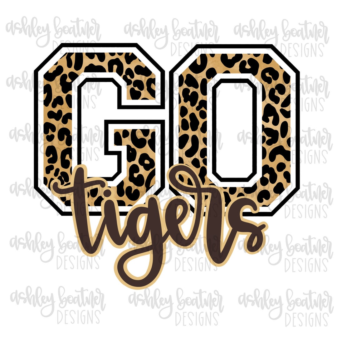 Go Tigers Leopard Print | Tigers Sublimation Design | PNG | School ...