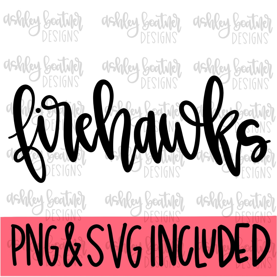 Firehawks Mascot Hand Lettered Design | Football SVG | Mascot SVG ...