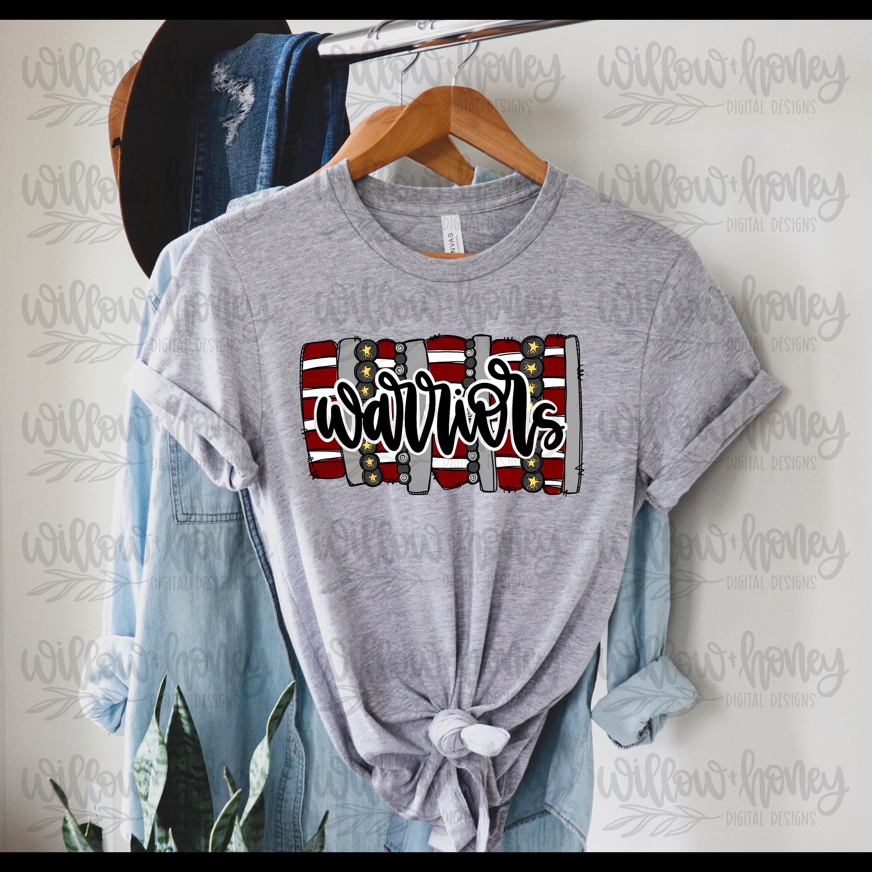 Warriors Mascot PNG | School Spirit Digital Design for Sublimation ...