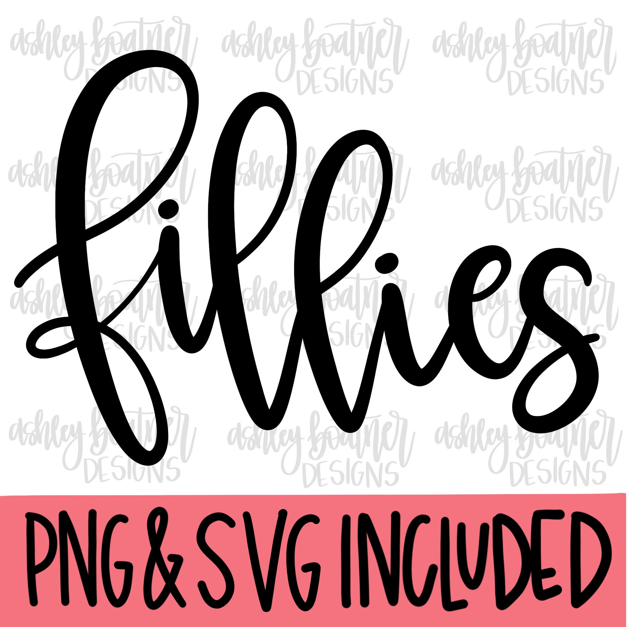 Fillies Mascot Hand Lettered Design Football SVG Mascot SVG Download - Etsy