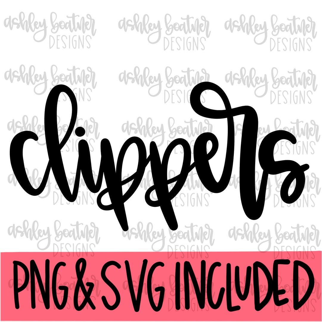 Clippers Mascot Hand Lettered Design | Football SVG | Mascot SVG ...