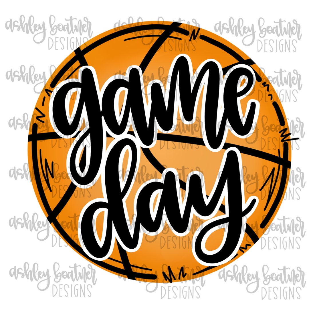 Basketball Game Day Sublimation Design | Hand Drawn PNG | Digital ...