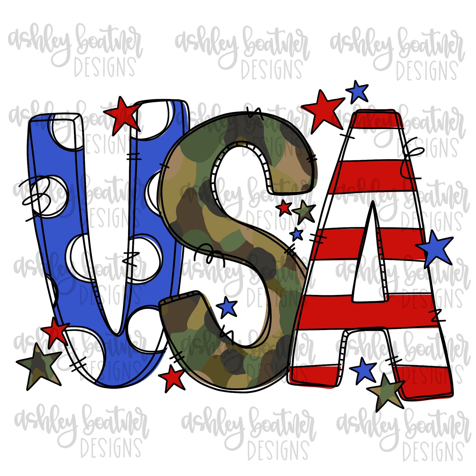 USA Camo | American Flag Cross | 4th of July Sublimation Design ...