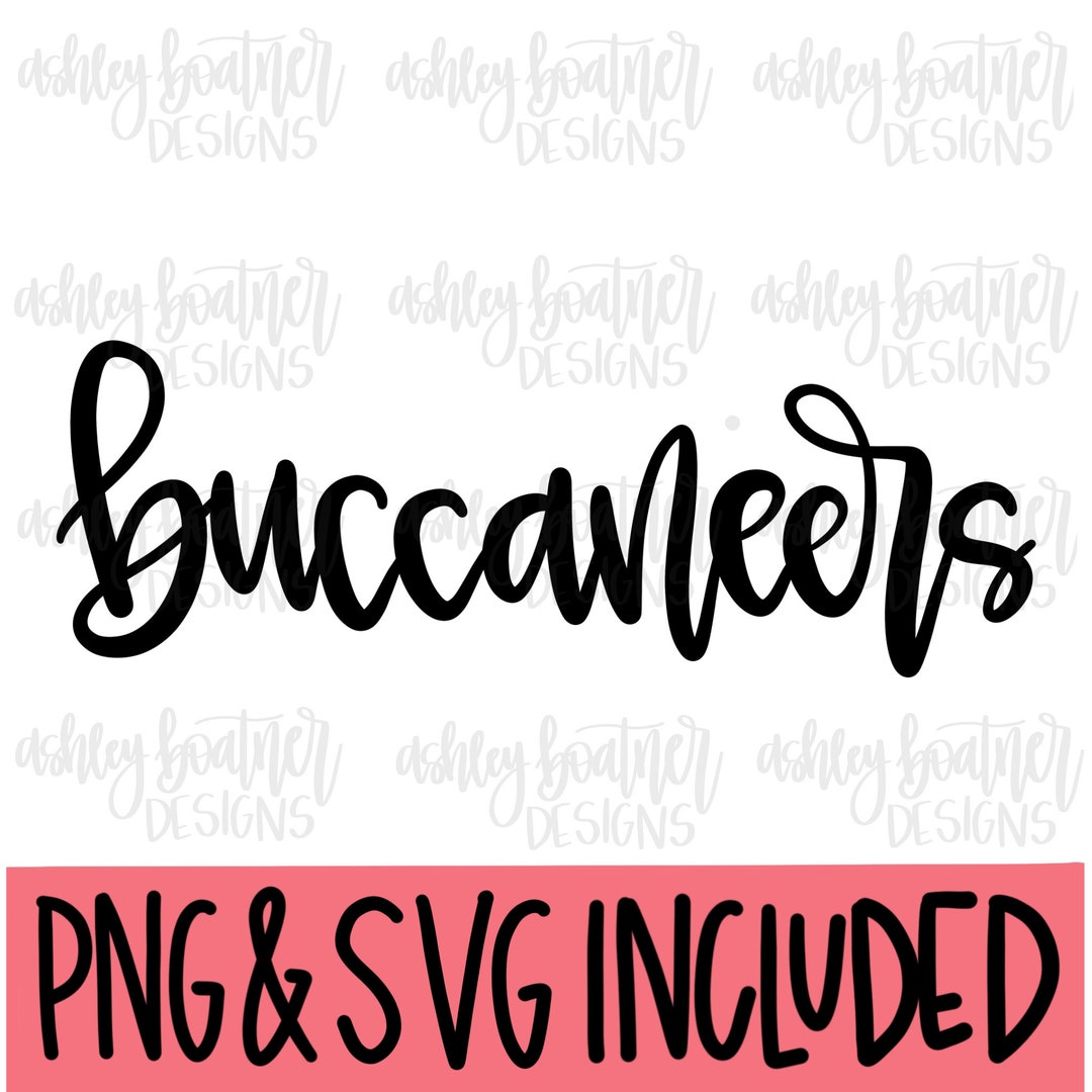 Buccaneers Mascot Hand Lettered Design | Football SVG | Mascot SVG ...