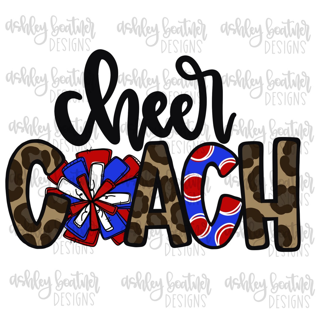 Cheer Coach Sublimation Design | Hand Drawn PNG | Digital Download ...