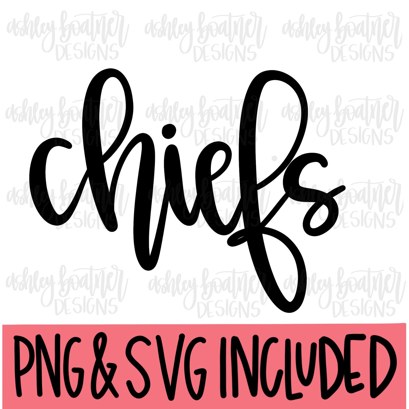 Chiefs Mascot Hand Lettered Design Football SVG Mascot SVG | Etsy