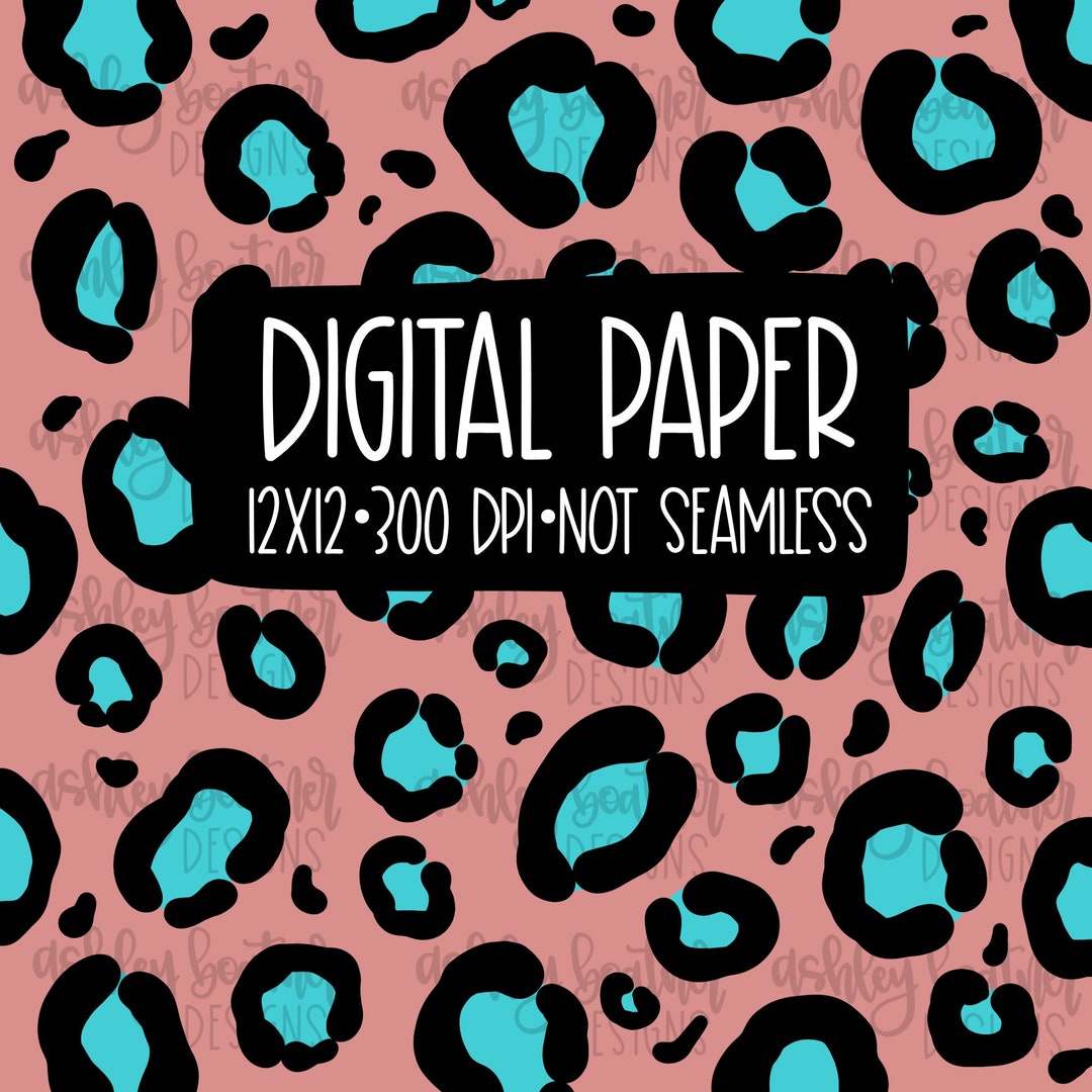 Leopard Print Digital Paper PNG Design | Hand Drawn Digital Download ...