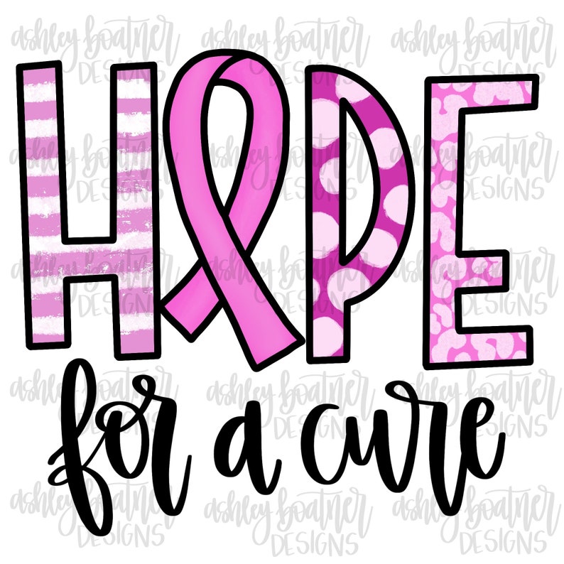 Breast Cancer Awareness Sublimation | Hope for a Cure | PNG Design ...