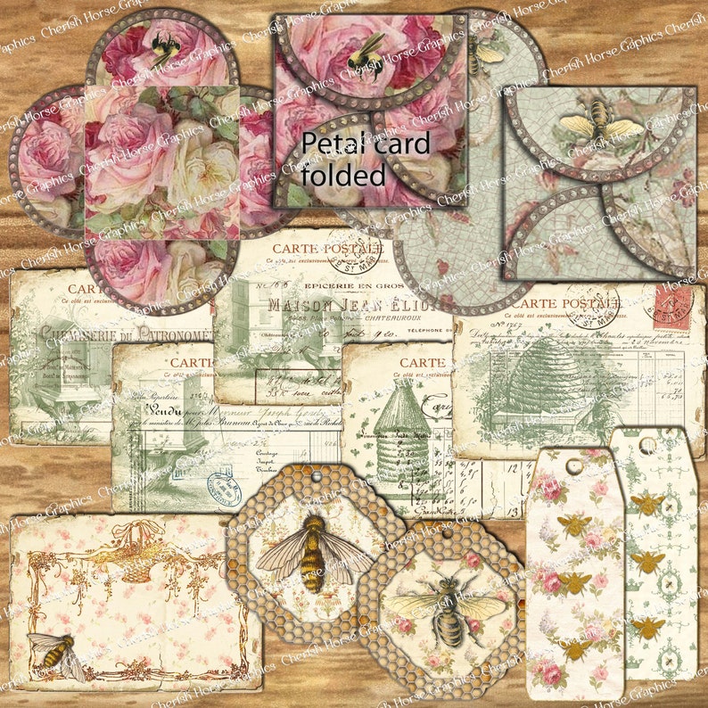 The Apiary BEE Add-on Kit - Instant Download Printable Digital Collage ...