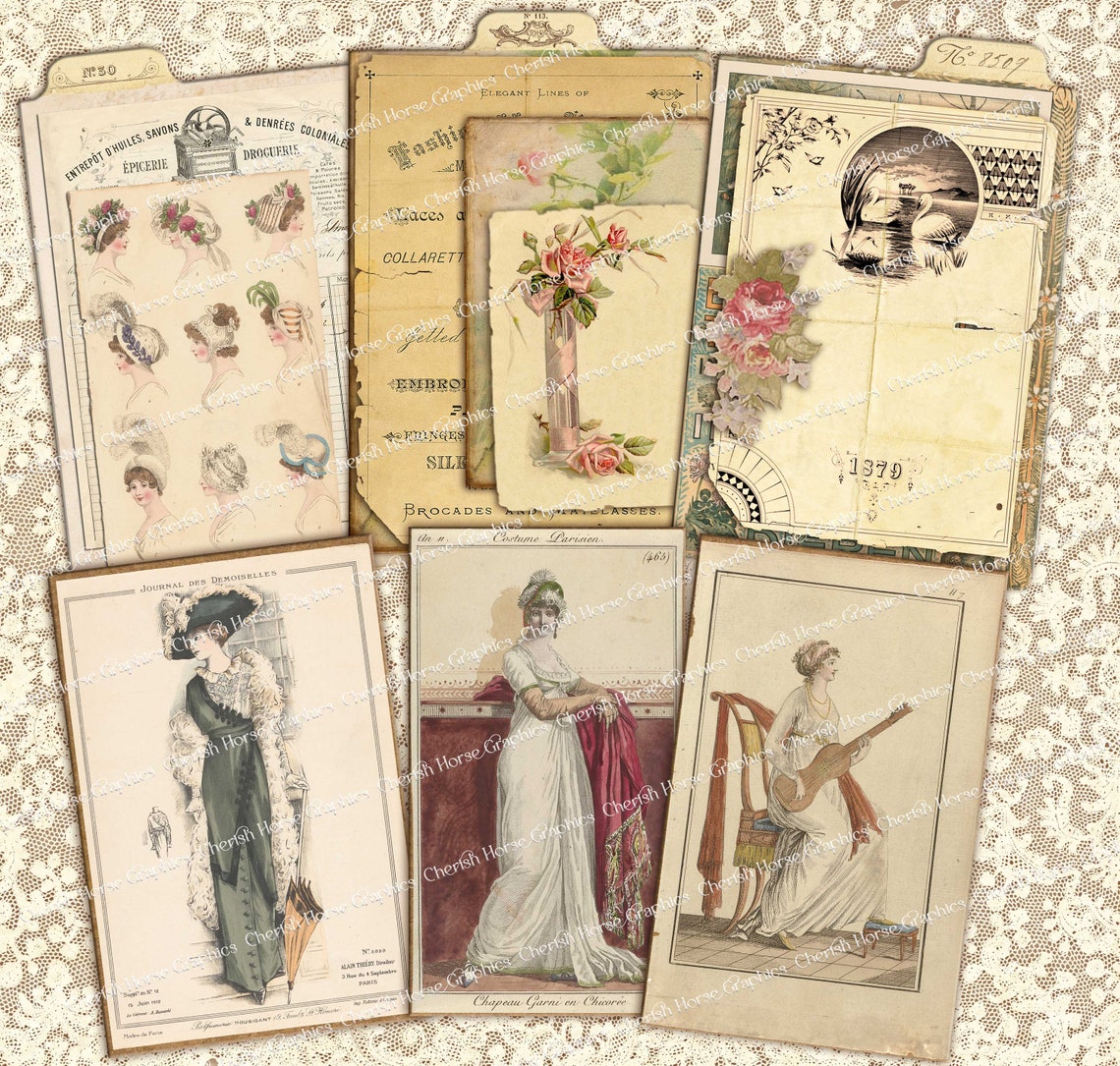 Ladies Journal Add-on Kit - Instant Download Printable Digital Collage ...