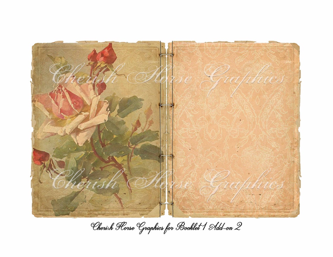 Vintage Floral Journal Pages Add-on 2 Digital Download - Etsy