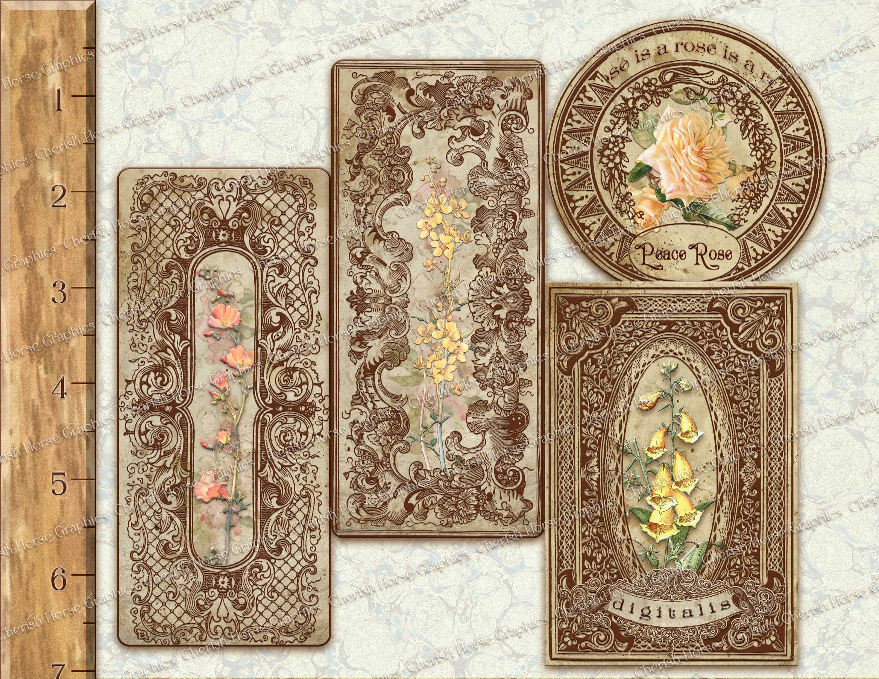 Botanical Labels Instant Download Printable Digital Page - Etsy