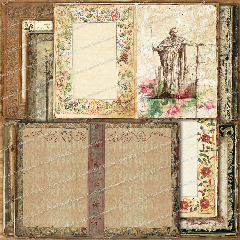 Kings and Kingdoms Junk Journal Kit – Printable 5x7 Collage Pages ...