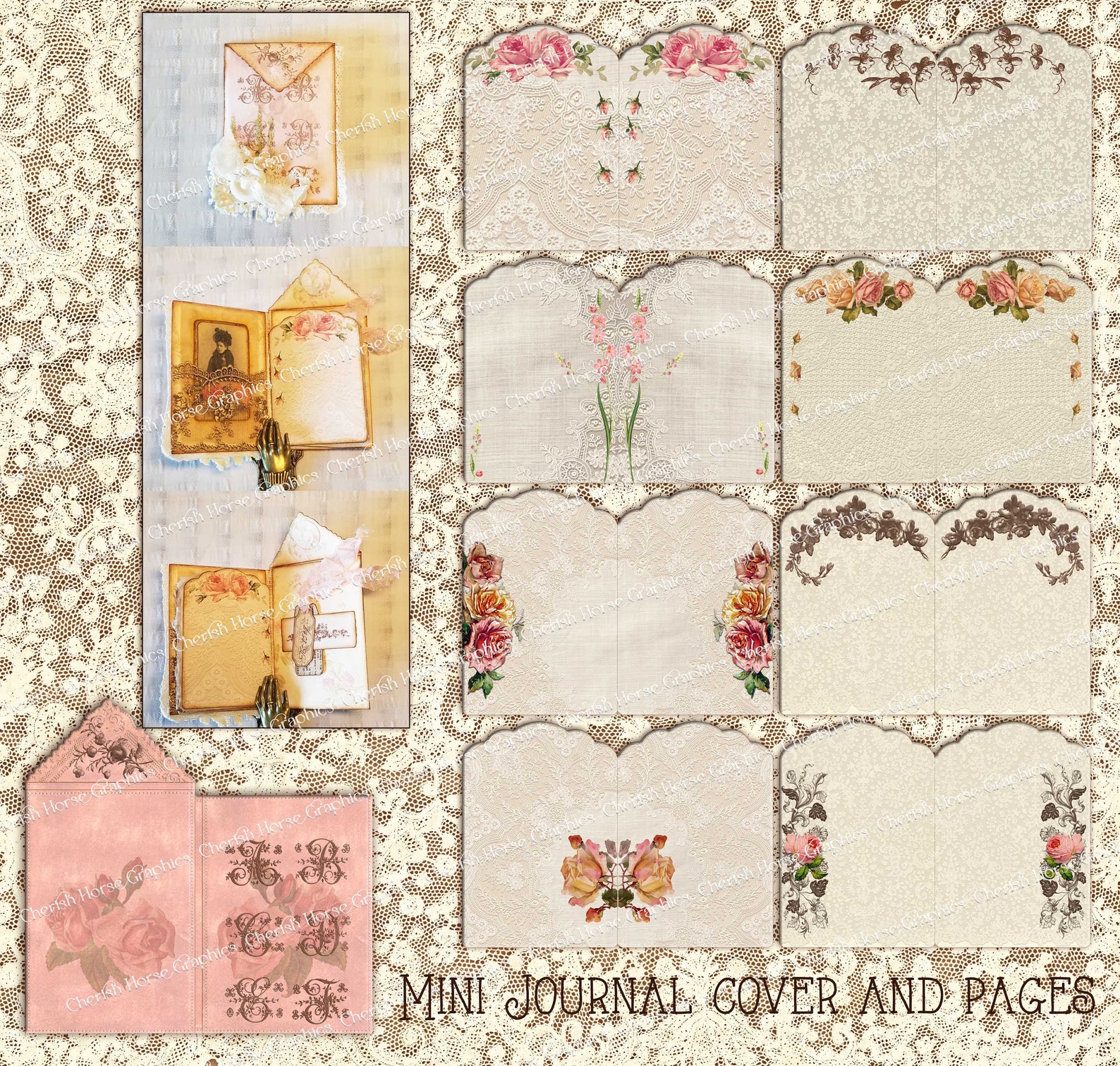 Ladies Journal Add-on Kit - Instant Download Printable Digital Collage ...