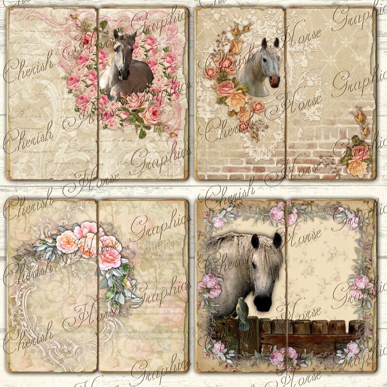 Horses and Roses Travel Notebook Journal TN Kit 4.375 X - Etsy