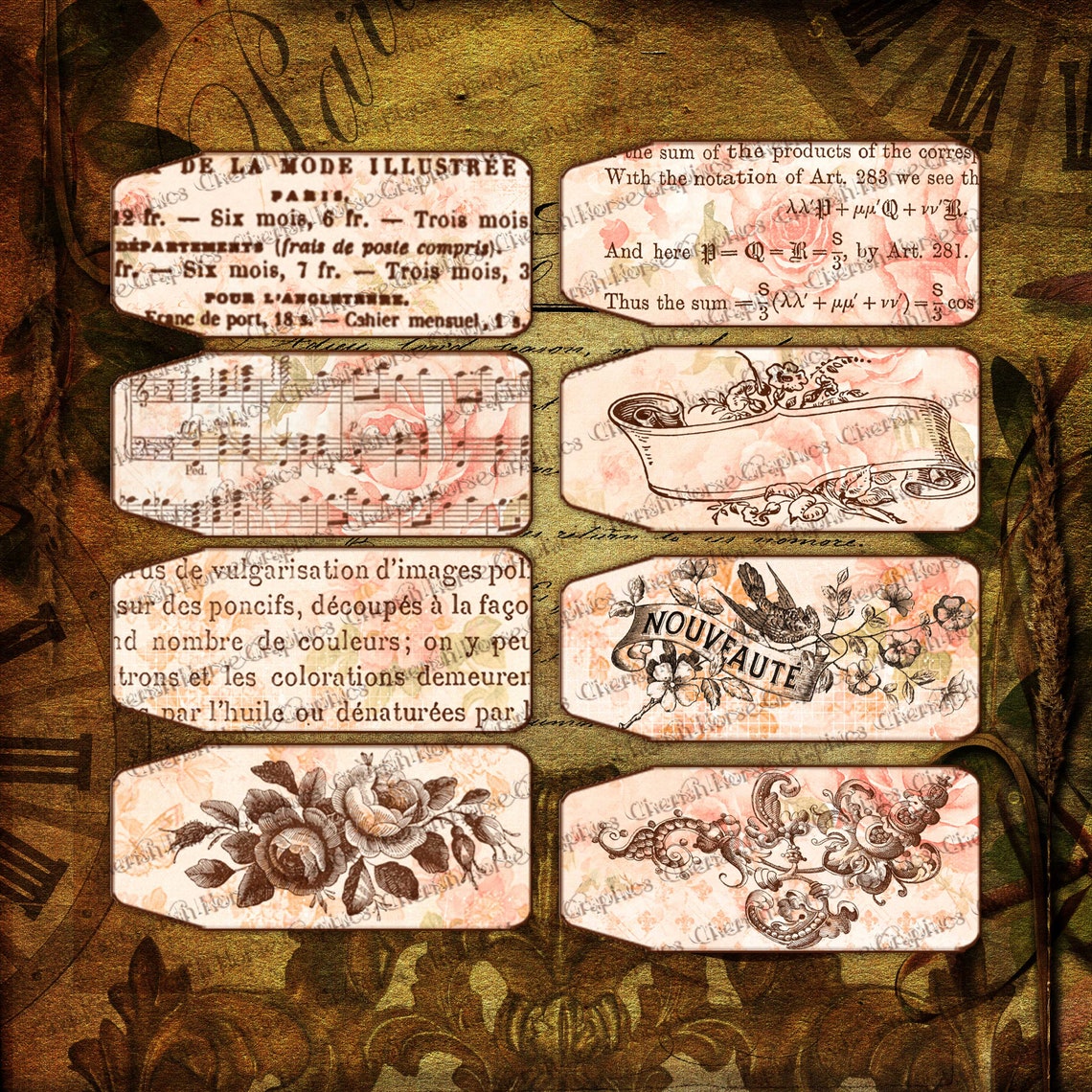 Number Tags Set of 128 Mix-n-match Instant Download - Etsy