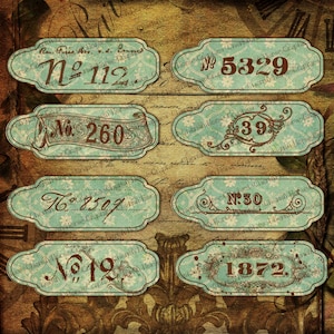 Number Tags Set of 128, Mix-n-match - Instant Download Printable ...