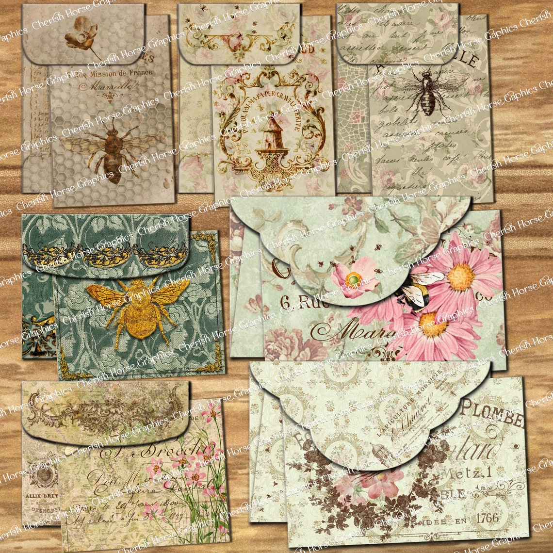 The Apiary BEE Add-on Kit - Instant Download Printable Digital Collage ...