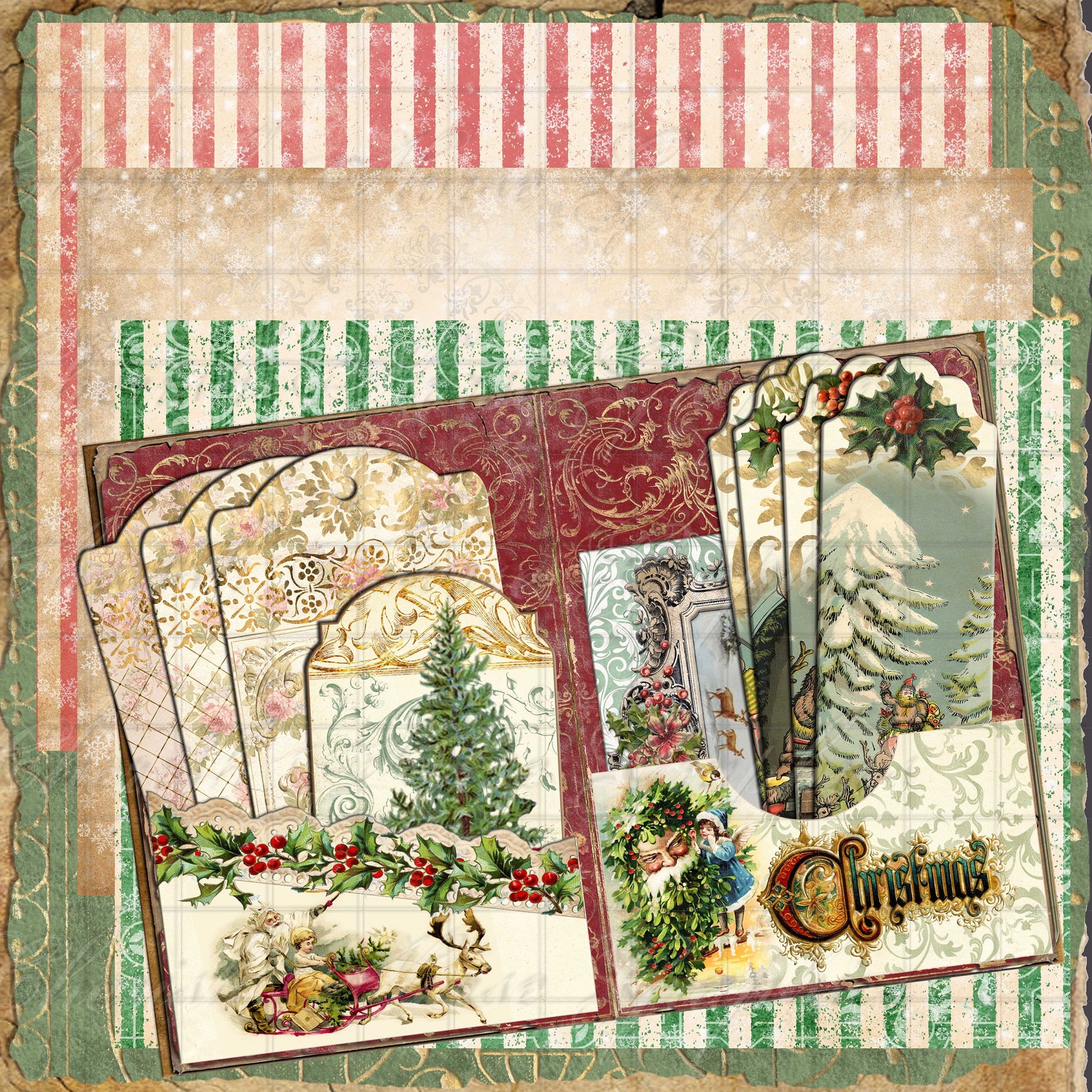 Christmas Add on Kit for Joyeux Noel Junk Journal Instant - Etsy