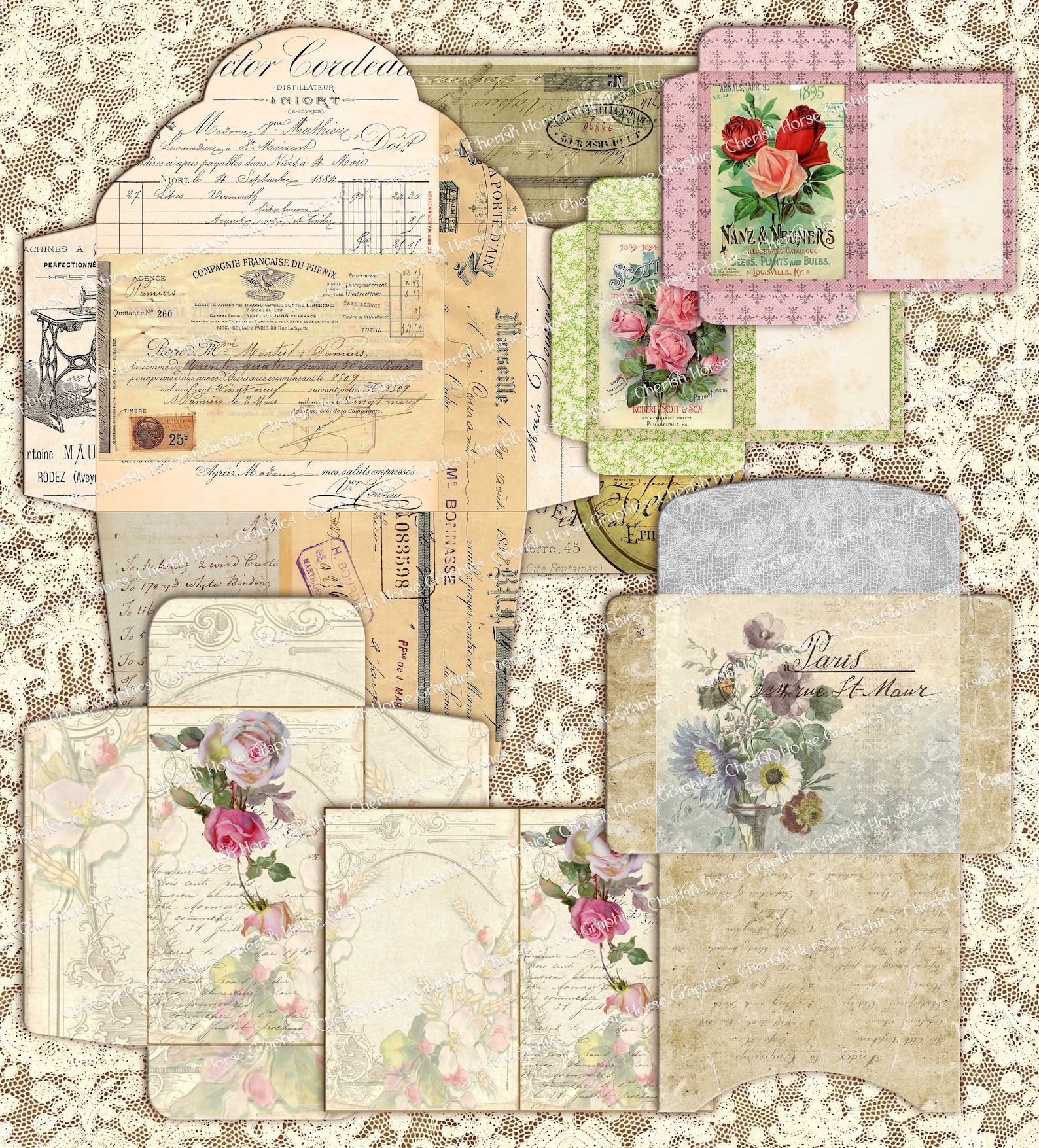 Ladies Journal Add-on Kit - Instant Download Printable Digital Collage ...