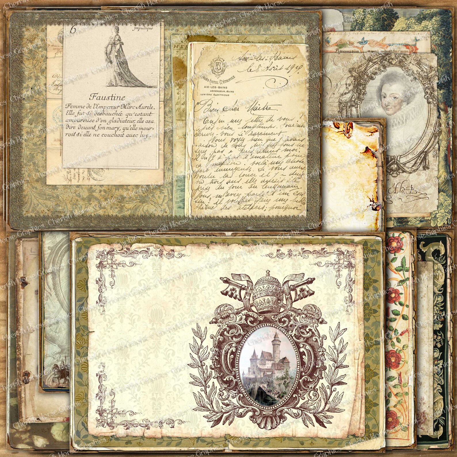 Kings and Kingdoms Junk Journal Kit – Printable 5x7 Collage Pages ...