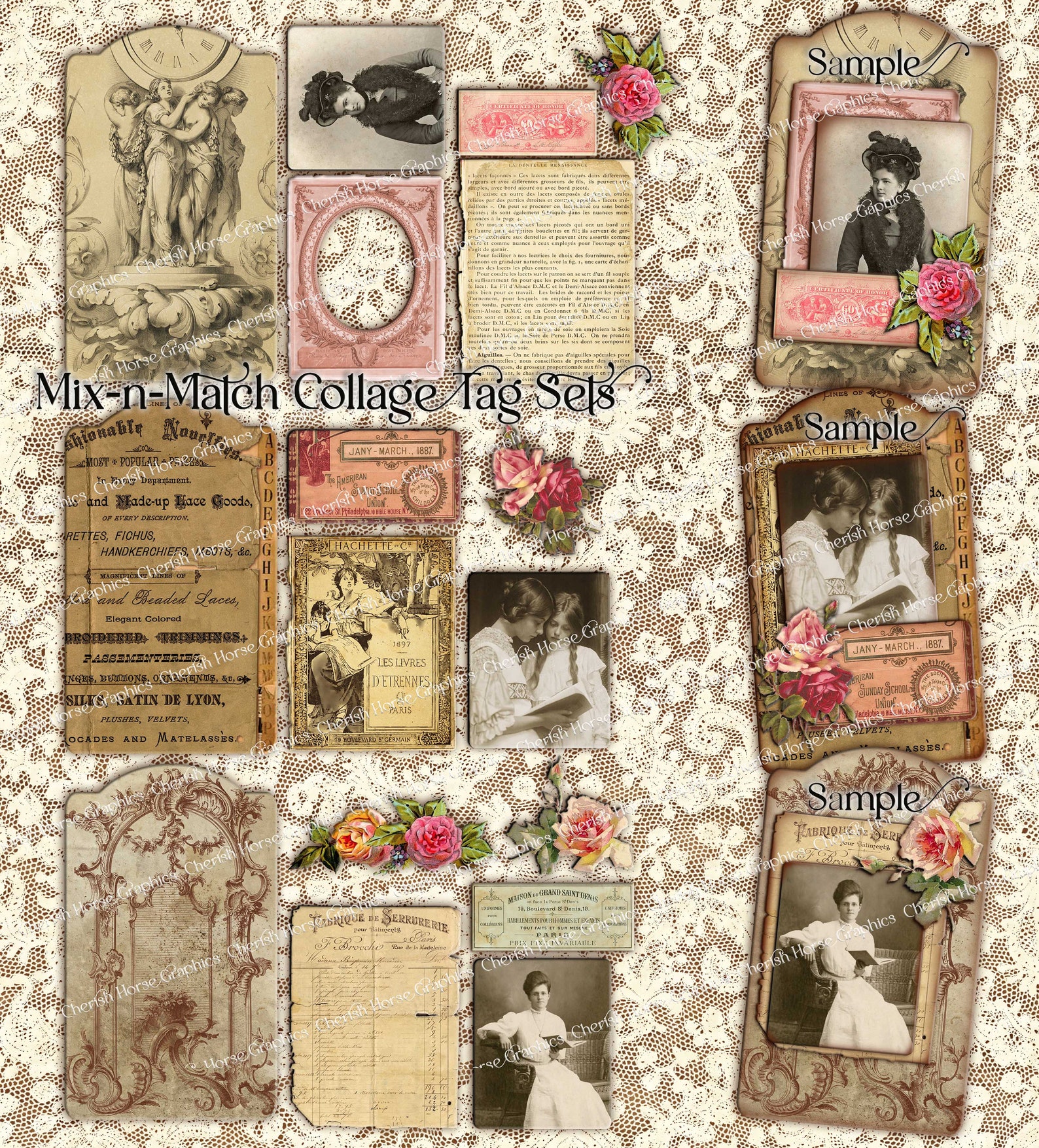 Ladies Journal Add-on Kit - Instant Download Printable Digital Collage ...