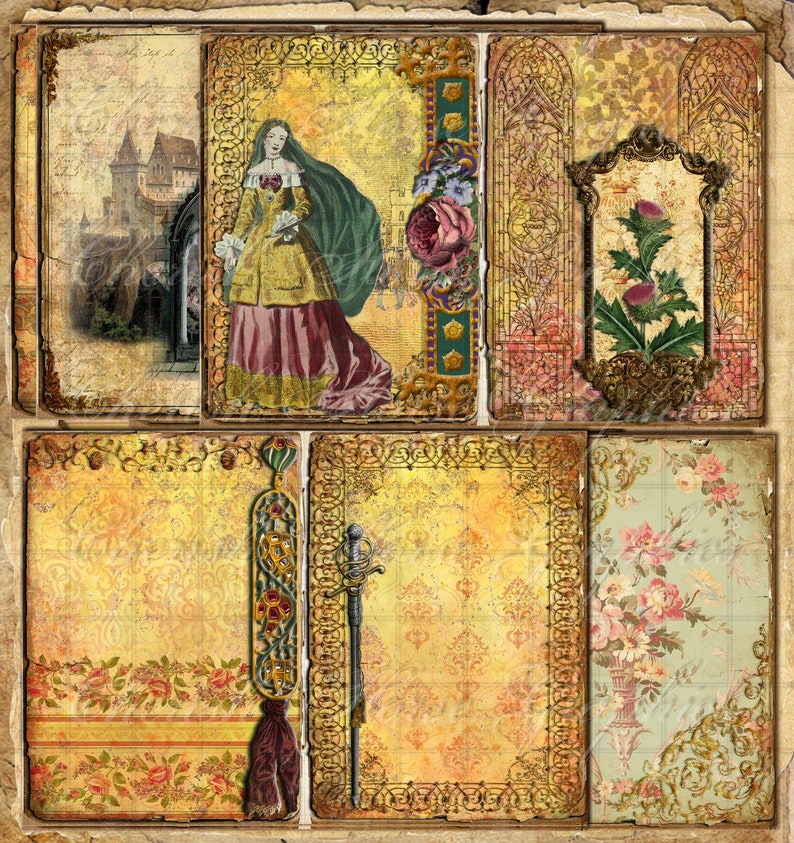 Renaissance Junk Journal Kit – Medieval Castles, Knights (digital ...