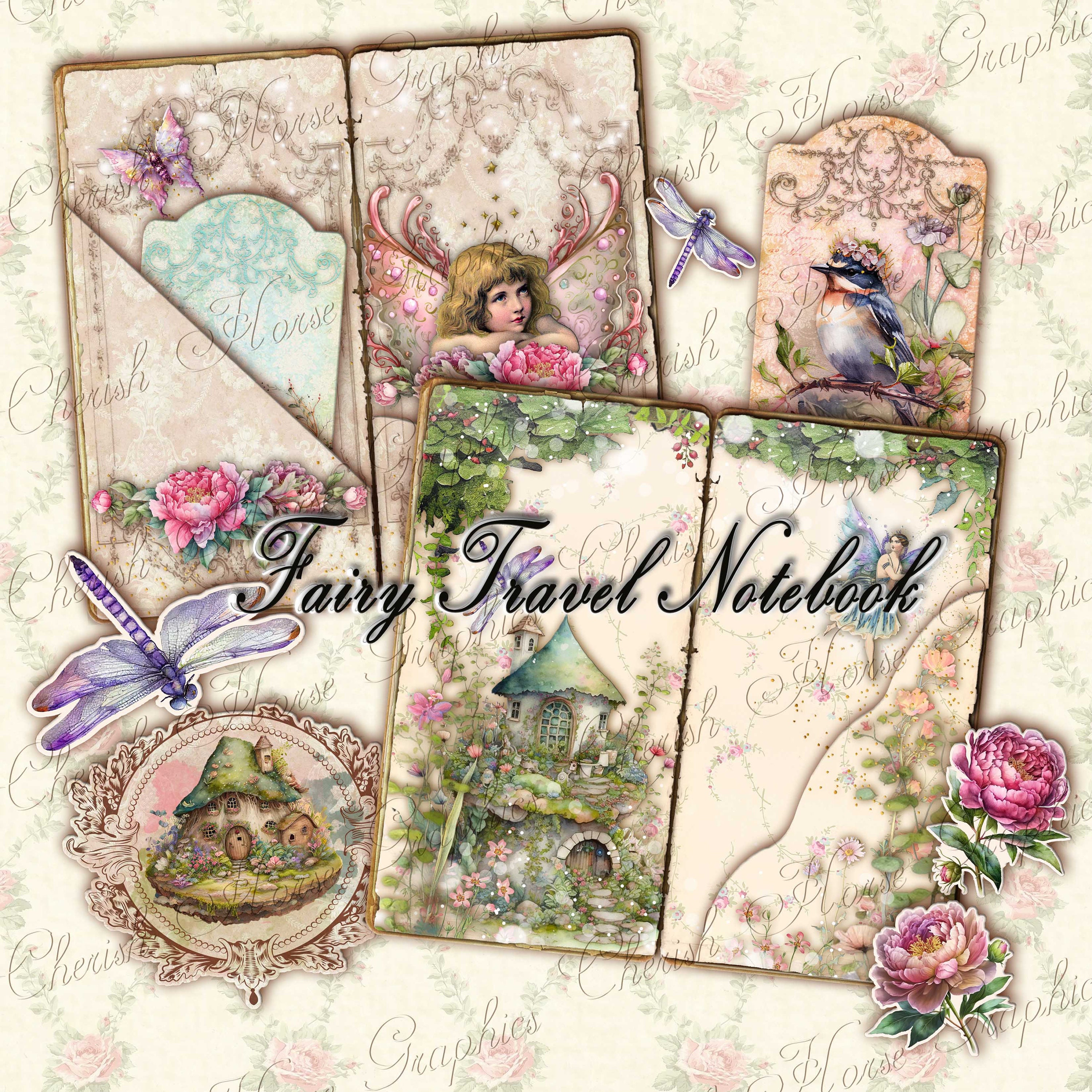 Digital Fairy Travel Notebook Journal Kit 4.375 X 8.375 Instant ...