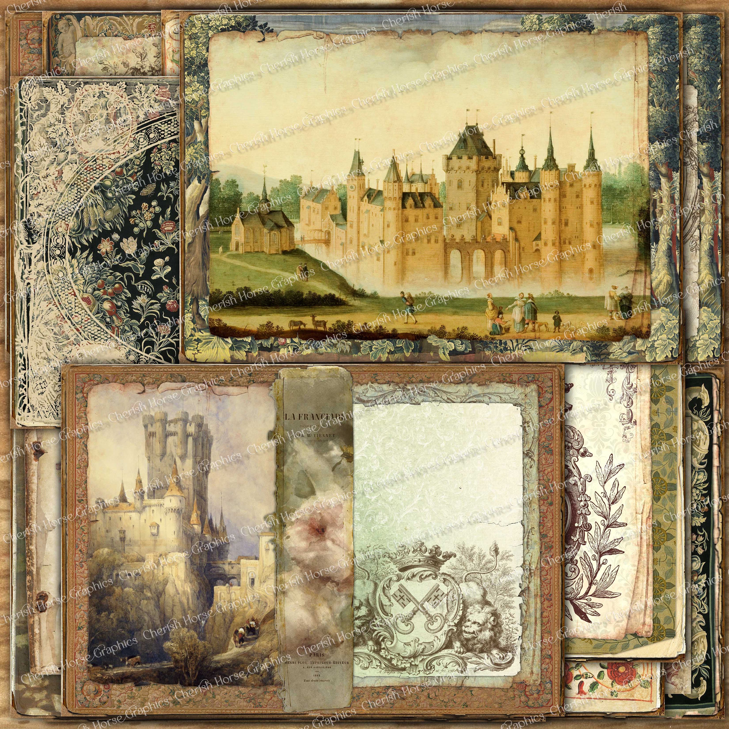 Kings and Kingdoms Junk Journal Kit – Printable 5x7 Collage Pages ...