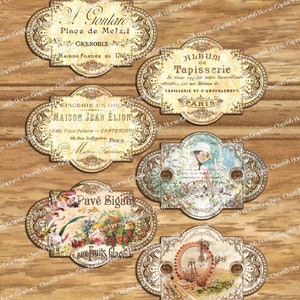 Ornate French Labels Instant Download Printable Digital | Etsy