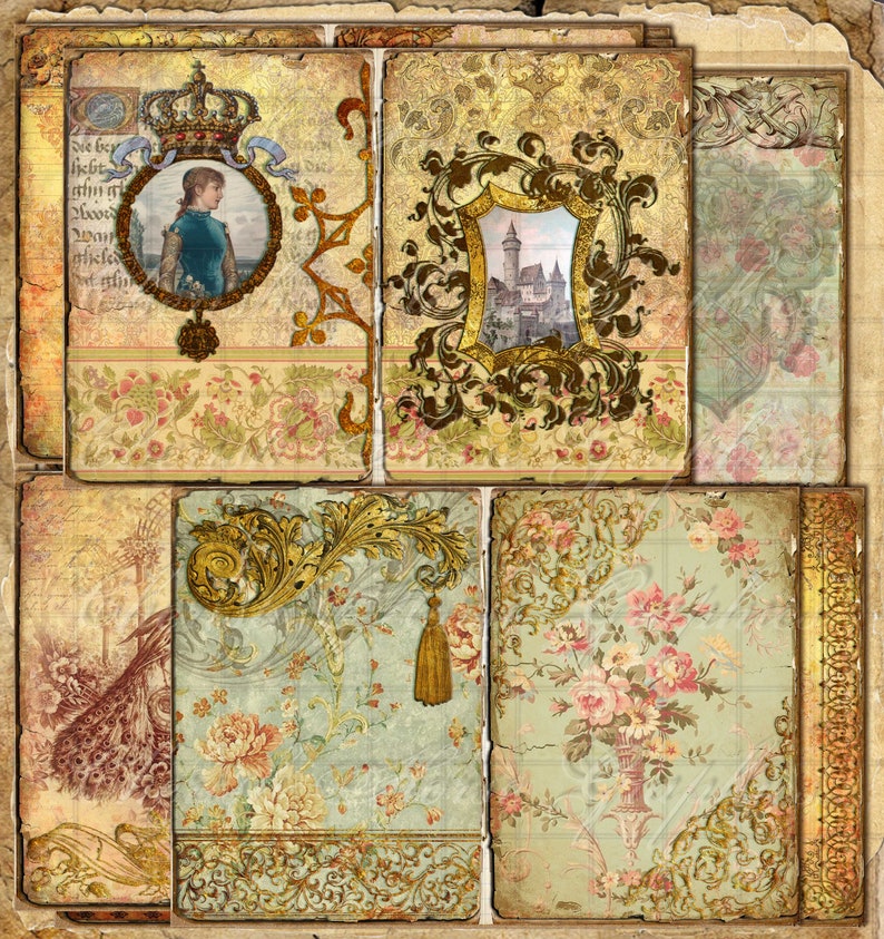 Renaissance Junk Journal Kit – Medieval Castles, Knights (digital ...