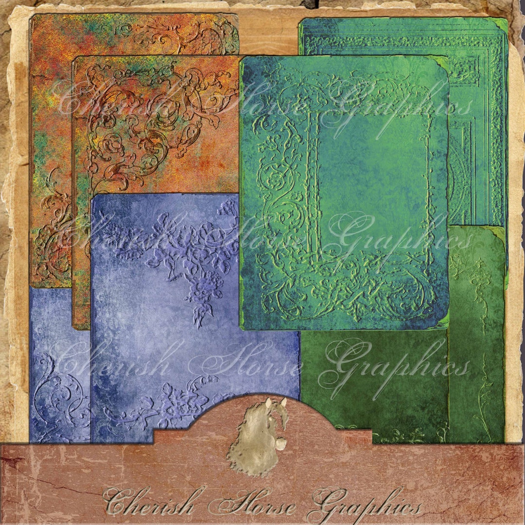 Carved Stone Journal Pages - Semi Precious Gemstones #2 - Digital ...