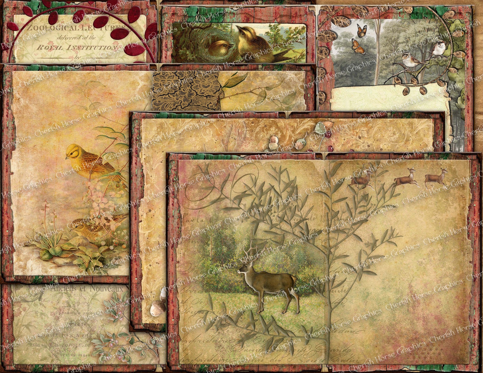 Woodland Forest Junk Journal 5x7 Kit Instant - Etsy