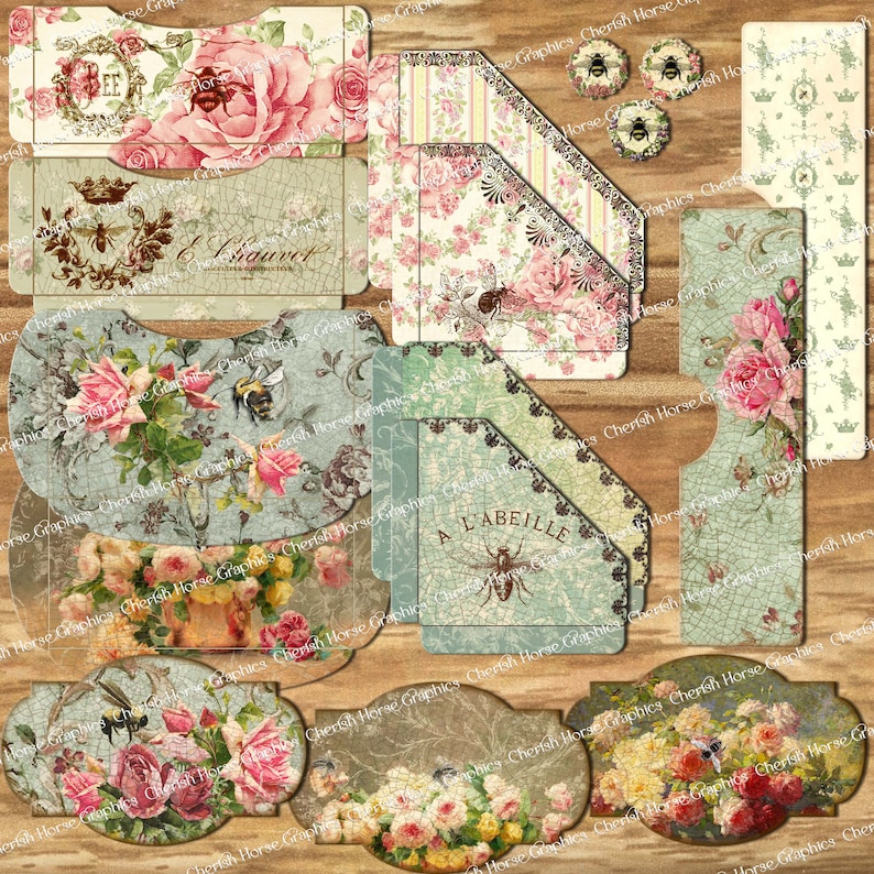 The Apiary BEE Add-on Kit - Instant Download Printable Digital Collage ...