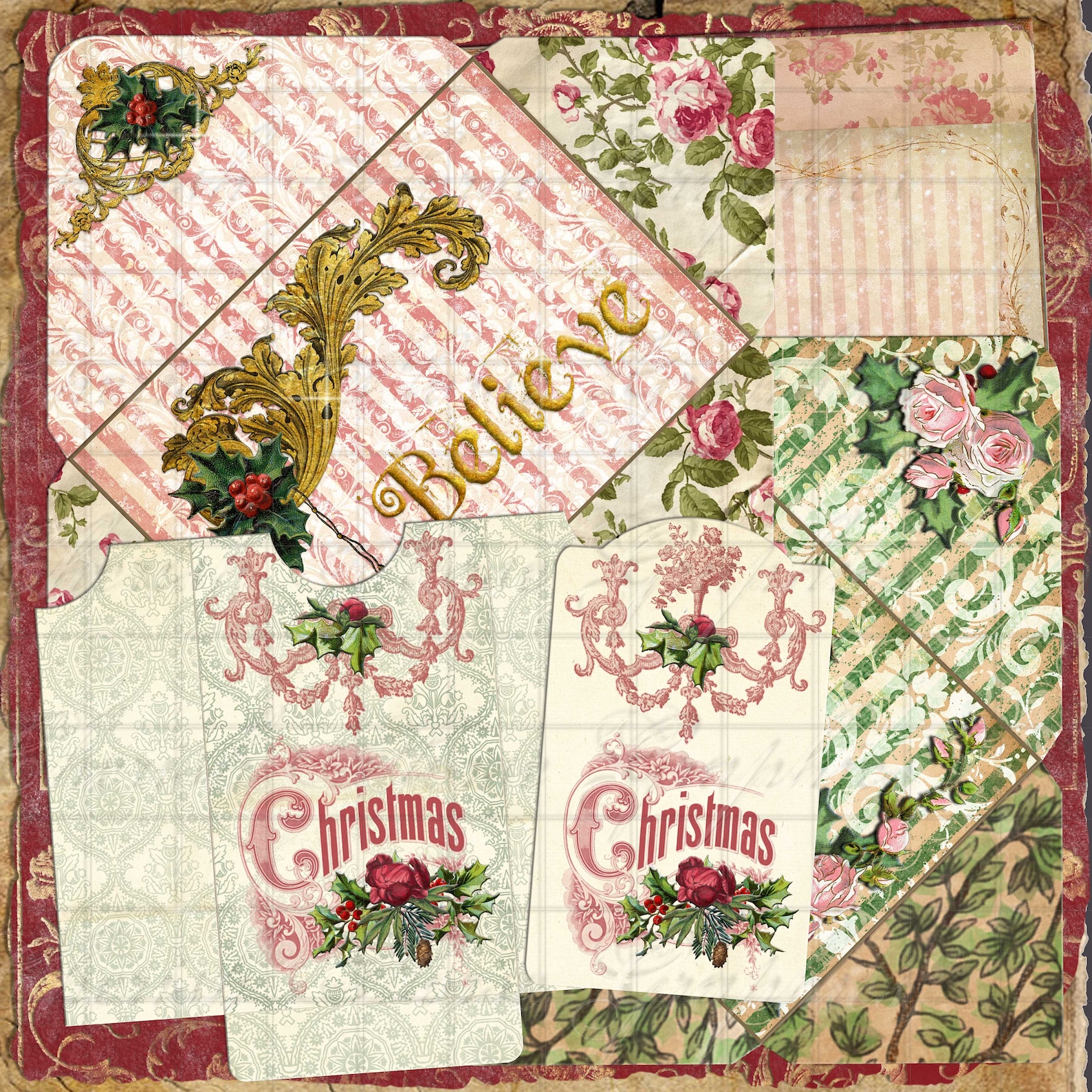 Christmas Add on Kit for Joyeux Noel Junk Journal Instant - Etsy