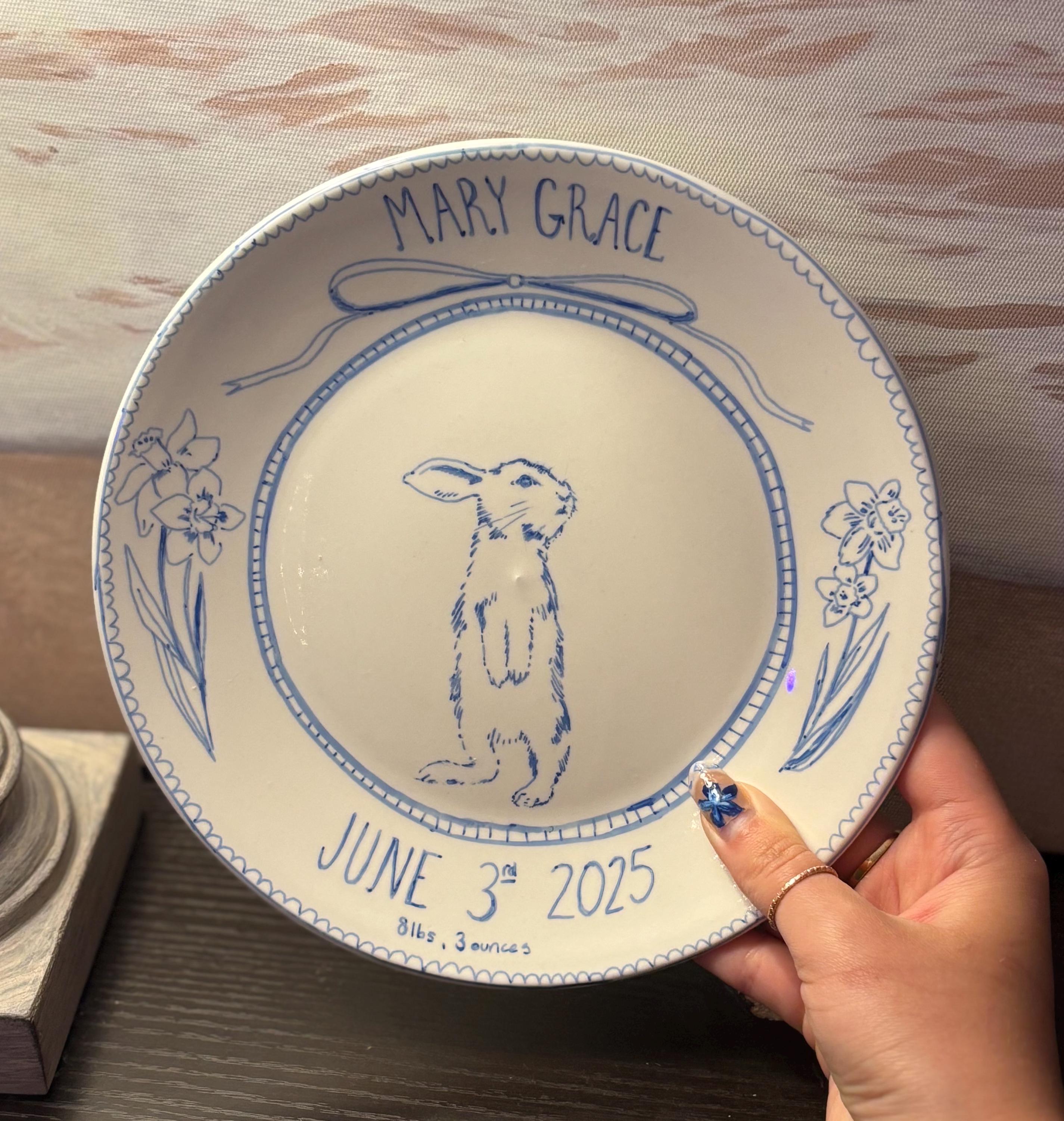 Mini Painted Custom Plate - Etsy