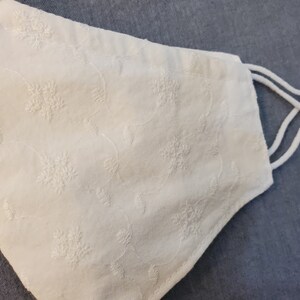 White Cotton Lightweight Mask for Summer - Etsy