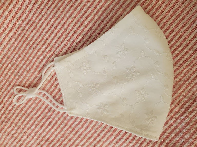 White Cotton Lightweight Mask for Summer - Etsy