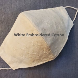 White Cotton Lightweight Mask for Summer - Etsy