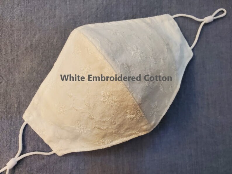 White Cotton Lightweight Mask for Summer - Etsy