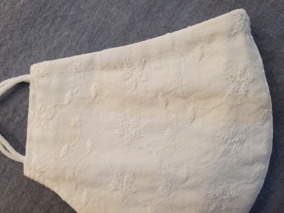 White Cotton Lightweight Mask for Summer | Etsy