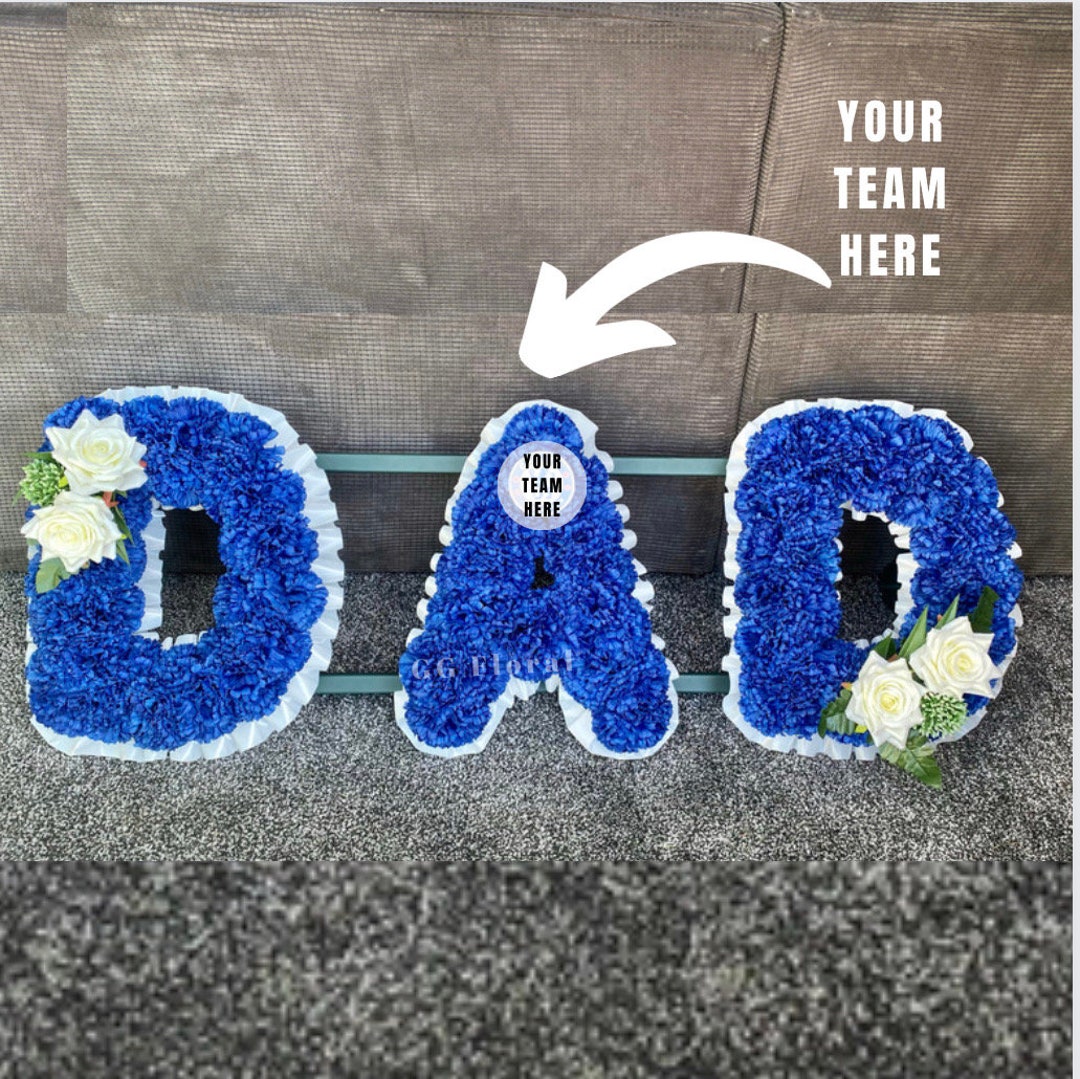 Football/sport Team ROYAL BLUE Letters - Custom Funeral or Grave ...