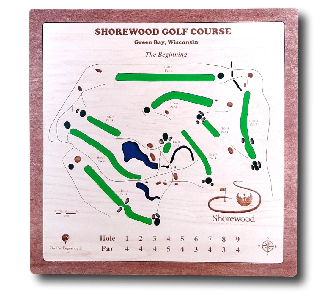 Custom Golf Course Art - Shorewood - Etsy