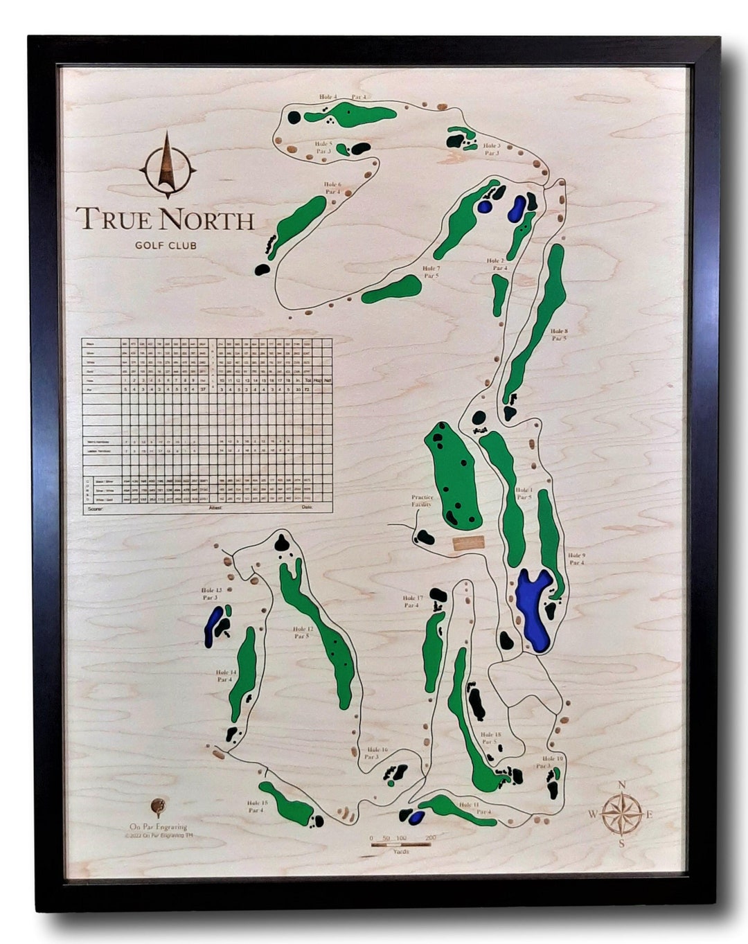 Custom Golf Course Art - True North - Etsy