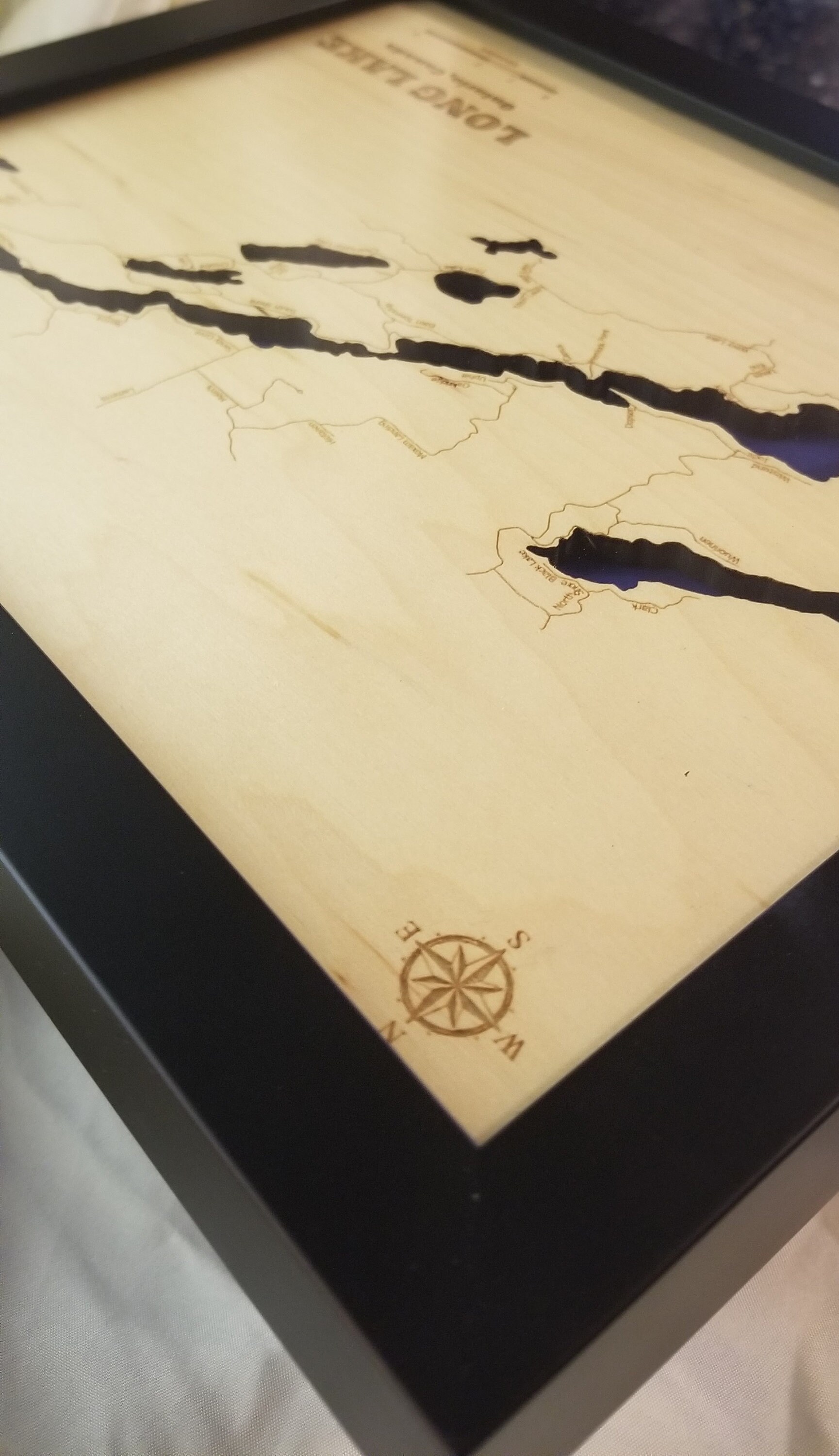 Custom Laser-engraved Lake Art for Long Lake Canada - Etsy