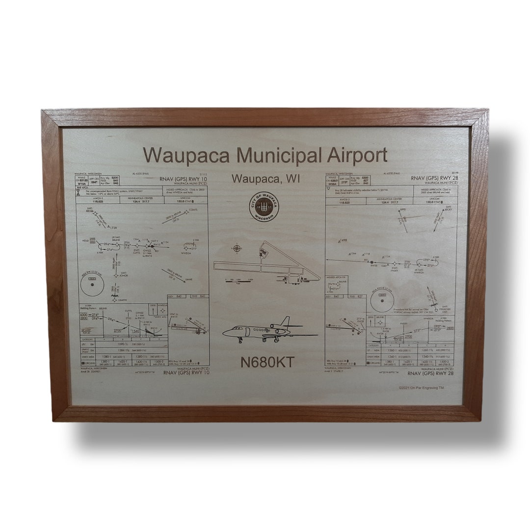 Custom Airport Laser Artwork - Waupaca - Etsy